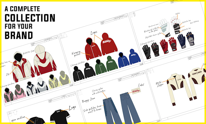 Design for your clothing brand with techpack by Santytemporetti | Fiverr