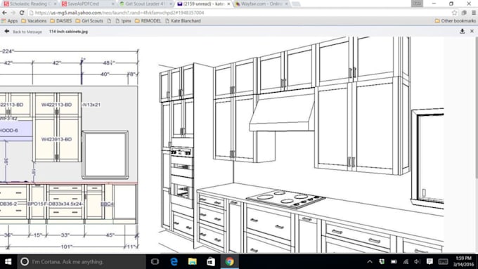 Custom millwork shop drawings design for kitchen cabinets wardrobes and ...