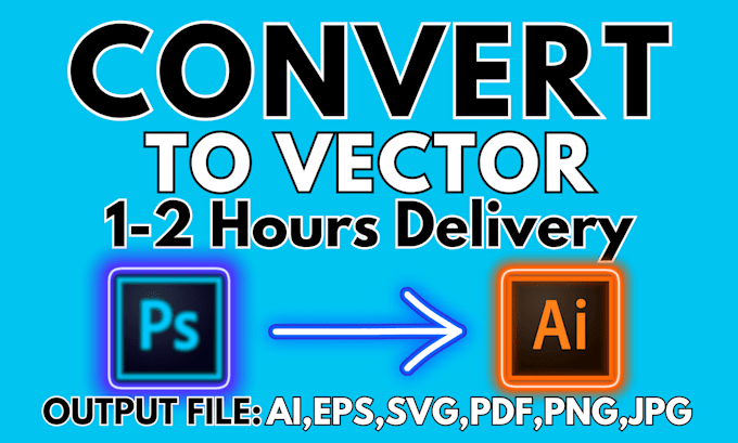 Do vector tracing or convert raster to vector file svg using adobe illustrator by Ahmadtahir680 ...