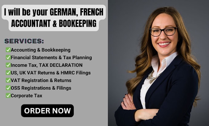 French, german bookkeeping, income tax, vat, corporate tax return ...