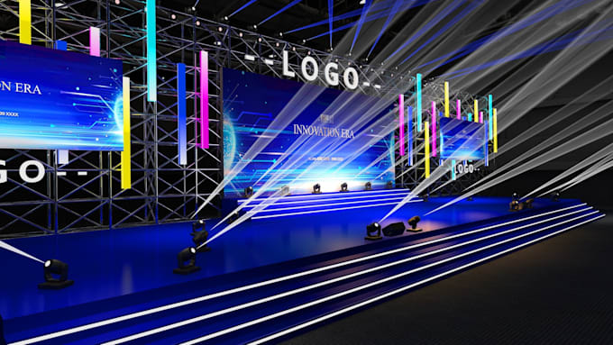 Create 3d cgi stage design, 3d stage lighting modelling by Damidan ...