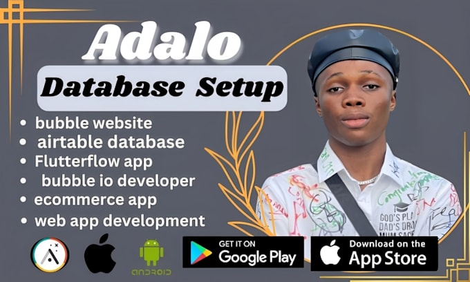 Setup adalo database, a professional web or mobile app using adalo, flutterflow by Emmanueladalo ...