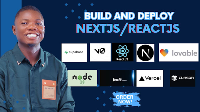Build reshadcn ui, supabaseact next js using bolt, lovable, v0, cursor ai, by Williams_an_ | Fiverr