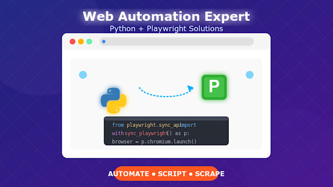 Automate browser web tasks with python and playwright by Aabhash_koirala | Fiverr