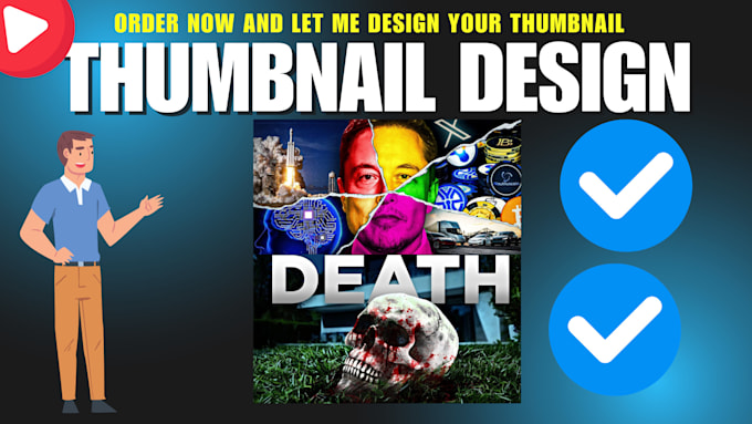 Create eye catching youtube thumbnail design in 3 hours by Daviyun | Fiverr