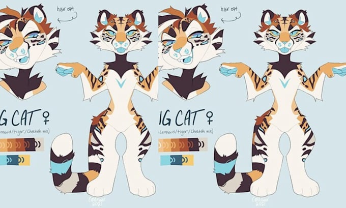 Draw furry reference sheet fursona furry character nsfw furry ref sheet ...