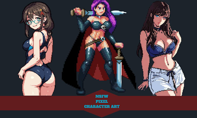 Nsfw pixel art character, sprite animation, rpg maker, game assets, walk cycle
