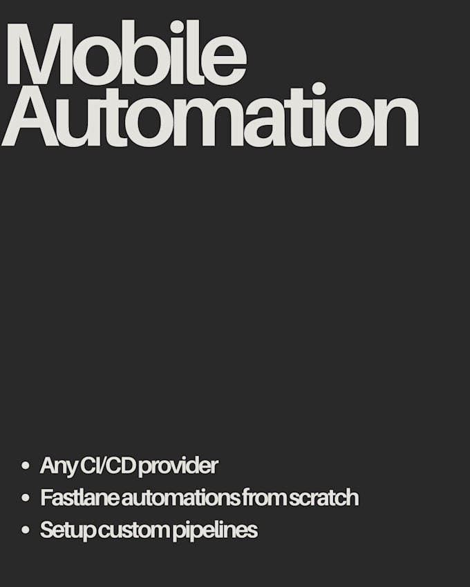 Set up ci cd for your ios app with fastlane and automation by Noamefergan | Fiverr