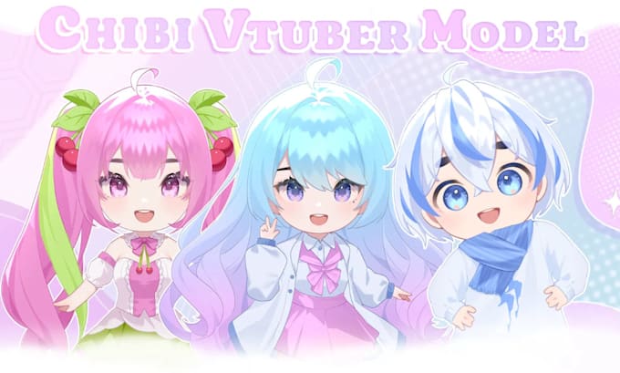 Dessiner un avatar chibi vtuber, un modèle, un style artistique chibi ...