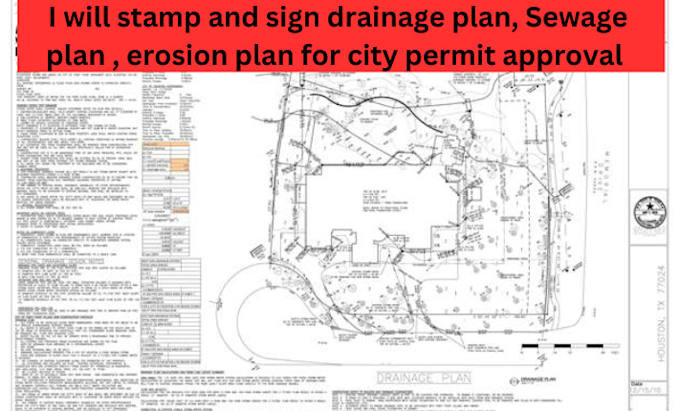 Design grading, drainage, stormwater erosion and sediment plans with pe ...