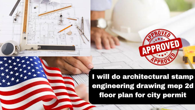Do architectural drawing stamped and sealed mep floor plan city permit in usa by Elliott_ralph ...