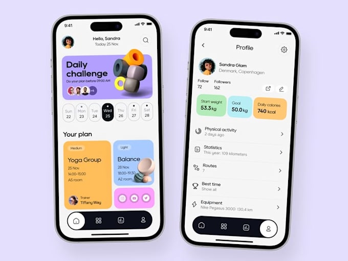 Sleep journal app, emotional wellness app, travel planner and diary app ...