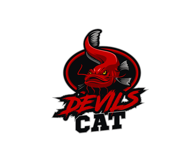 Design devils cat fishing men logo by Ferne_wisoky | Fiverr