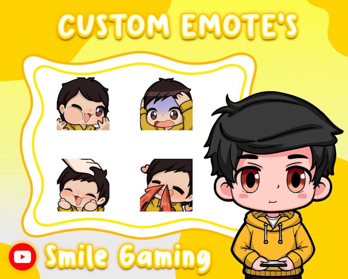 Do custom emotes for streamer by Bappaditya_roy_ | Fiverr