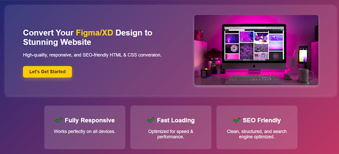 Convert figma, xd, or psd design to responsive html and css by Luxtrend ...