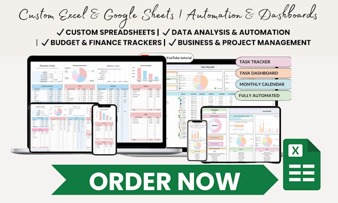 Create excel custom excel spreadsheets, google sheets templates project ... Create excel custom excel spreadsheets, google sheets templates project ...