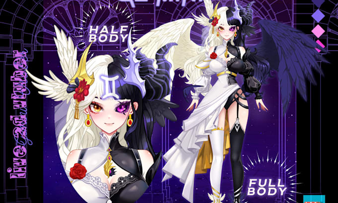 Design live 2d vtuber model, live 2d character, vtuber rigging, 2d ...