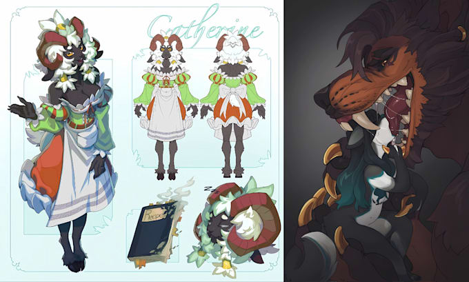 Draw furry nsfw reference sheet fursona character design ref sheet ...