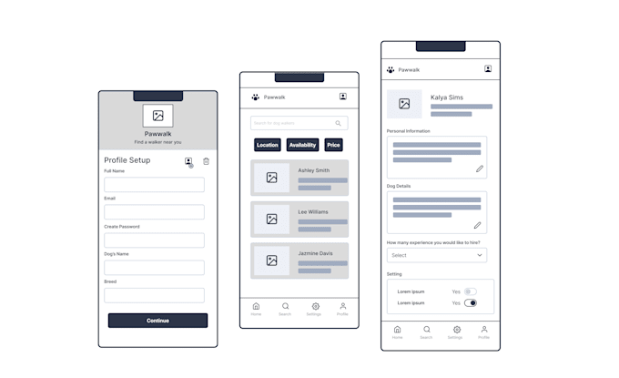 Create simple and clean wireframes for your app by Porschespencer | Fiverr