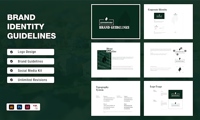 Design your brand identity style guide logo and full kit with brand ...