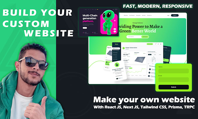 Create fast and responsive full stack website, react next js by Jalalhitech | Fiverr