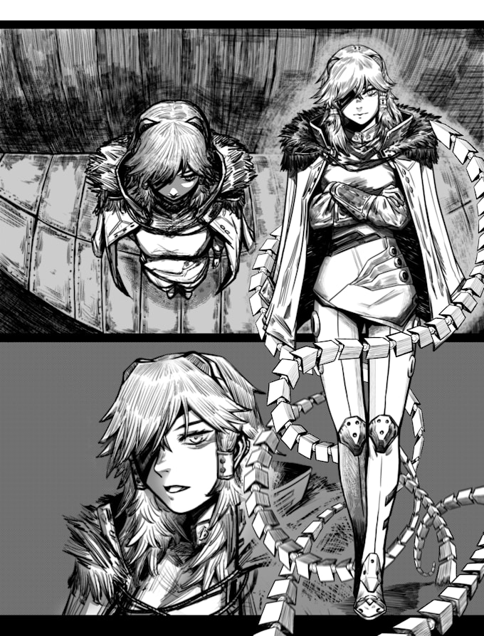 Draw professional manga style comics by Wako_fireda | Fiverr