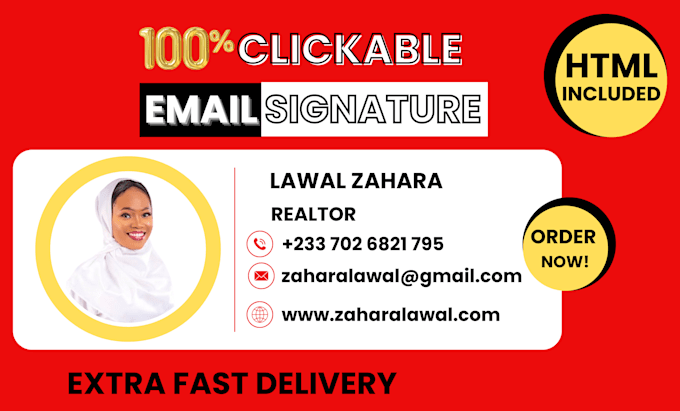 Create Email Signature Html Clickable Html Email Signature By Emeliabrian Fiverr