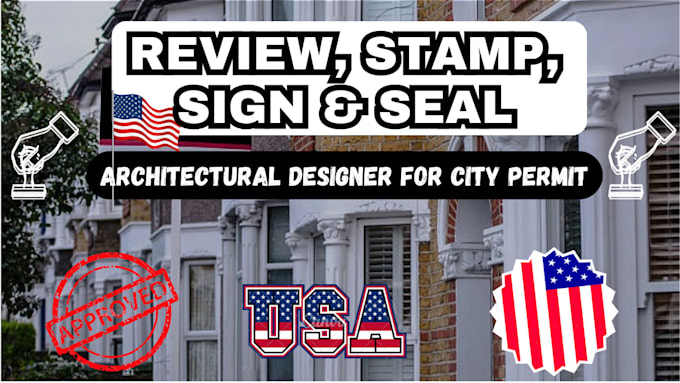 Seal architecture plan mep blueprint california stamp usa city permit ...