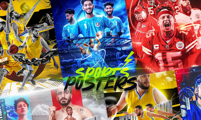 Design high impact sports graphics posters by Moriah8 | Fiverr