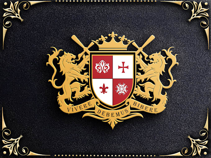 Design luxury heraldic, family crest and coat of arms logo by Leah ...