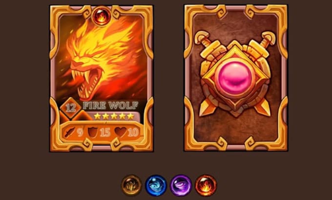 Design custom card template illustration, trading card frame,tcg, tarot ...