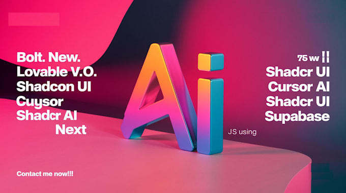 Build React Next Js Using Bolt Lovable V0 Cursor Ai Shadcn Ui Supabase By Jeolchris Fiverr