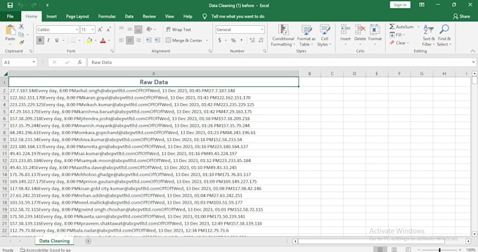 Do data cleaning, splitting, merging, forcast in excel by Ratan_happy | Fiverr