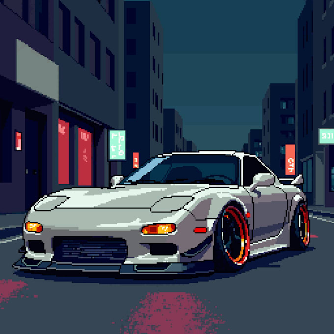 Create your dream car in pixel art style by Sleepybit | Fiverr