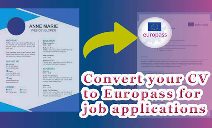 Create a europass cv for eu work and visa applications by Mh_creativework | Fiverr