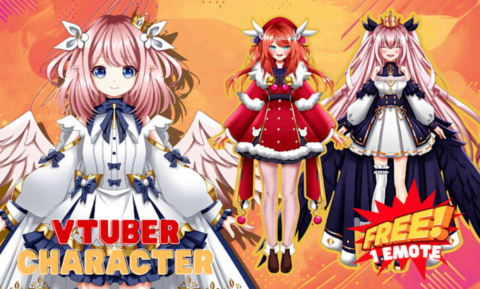 Design and rig live2d vtuber model, chibi, pngtuber live2d rigging vtuber studio by ...