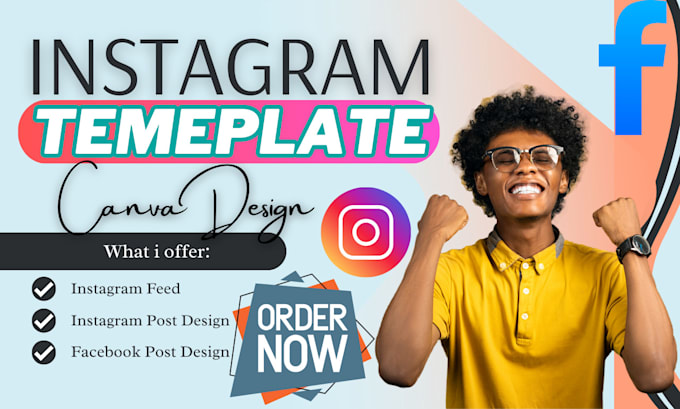 Design canva instagram template for instragram feed and facebook post ...