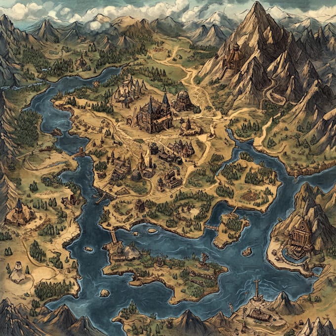 Make a fantasy map for your dnd game by Abenwig | Fiverr