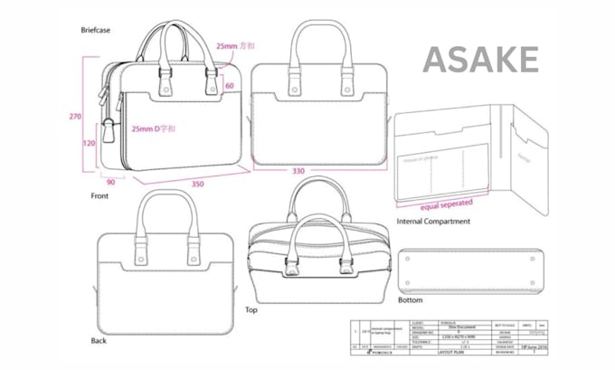 Design bag tech pack, handbag design, bag tech pack, tote bag, flat ...