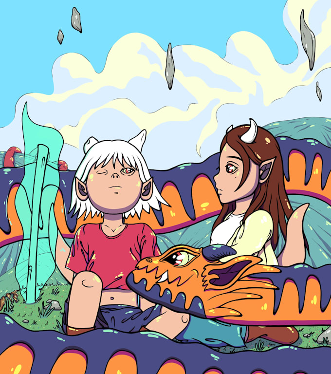 Create a full art monster illustration for your nft by Fl00ryart | Fiverr