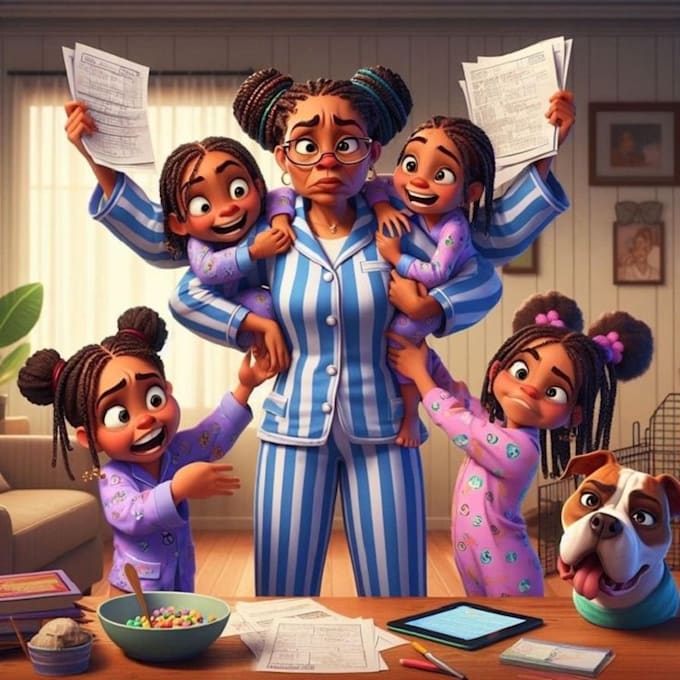 Do african american illustrations for children book by Kathytuck | Fiverr