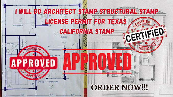 Do architect stamp structural stamp license permit for texas california ...