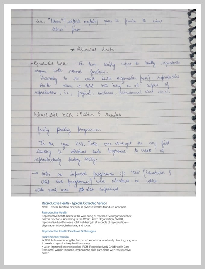 Type handwritten notes into word or pdf by Namemeservices1 | Fiverr