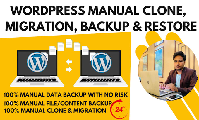 Perform manual wordpress clone, backup, migration and restore by Rofuseo | Fiverr