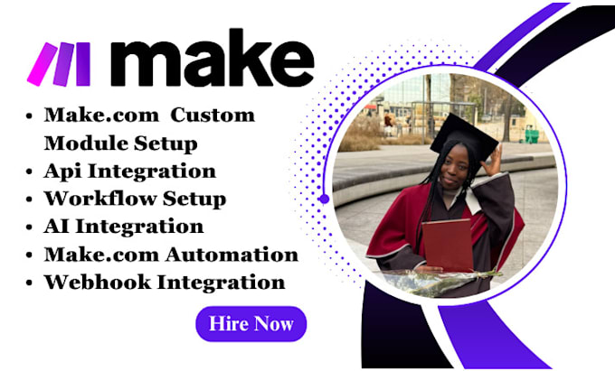 Setup make com, automation, scenerio, debug, ai integration expert by Alicia_nick | Fiverr