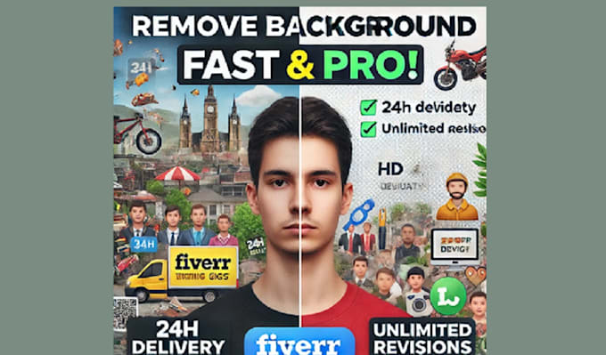 Remove background less 24hrs by Vidaiguy | Fiverr