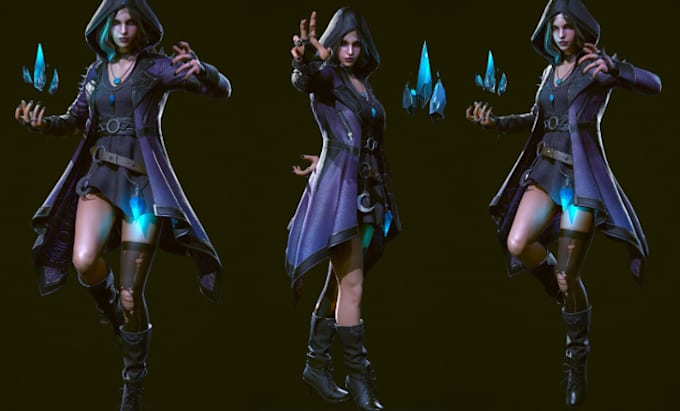 Create 3d game character model 3d realistic character design unreal engine ue4 5 by Ging_scupt ...