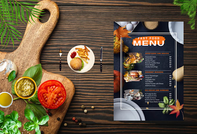 Create restaurant menu food menu flyer by Raihan_raihan7 | Fiverr