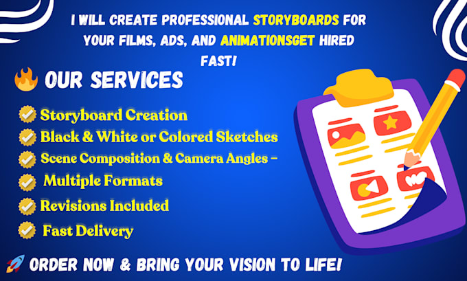 Expertly crafted storyboards for your project by Anees_ayaz | Fiverr