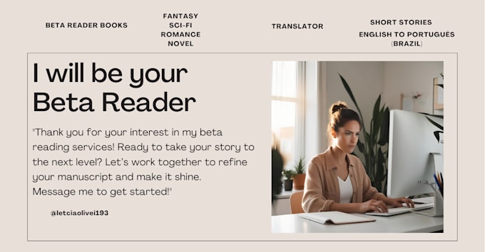 Be your beta reader of romance and fantasy books by Letciaolivei193 | Fiverr
